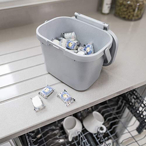 Addis Eco 100% Plastic Everyday Kitchen Food Waste Compost Caddy Bin, 4.5 Litre, Recycled Black