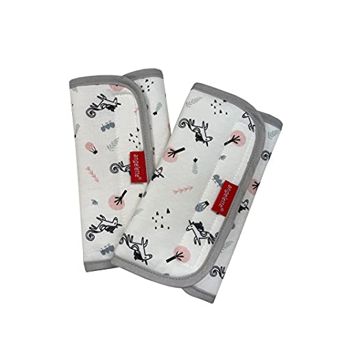 【angelette】Baby Carrier Reversible Sucking Pads/Car Seat Strap Covers/Stroller Belt Covers/Drool Pads/Teething Pads (Unicorn)