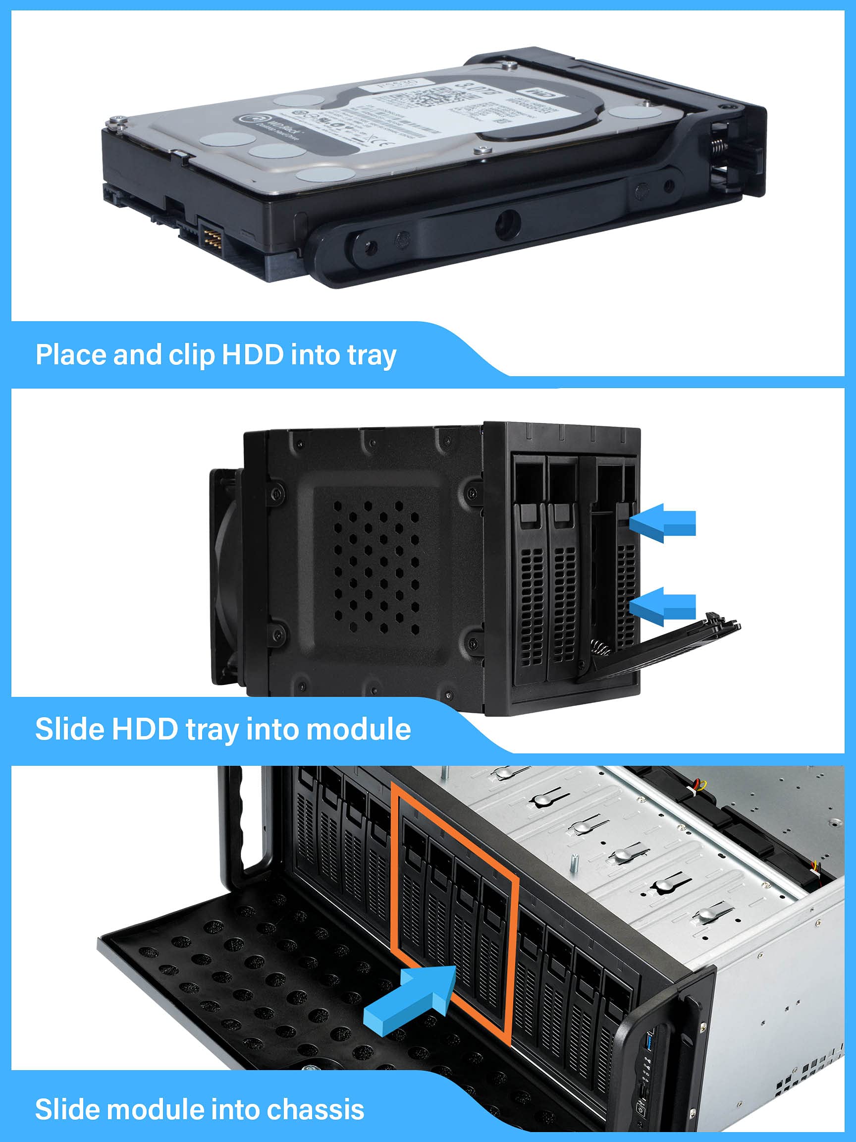 Rosewill 4U Server Chassis Rackmount Case | 12 Hot Swap 3.5", 2.5" SATA I, SATA II, SATA III SAS | E-ATX Compatible | 3 Front 120mm Fans, 2 Rear 80mm Fans | 2X USB 3.0| Front Panel Lock - RSV-L4412U