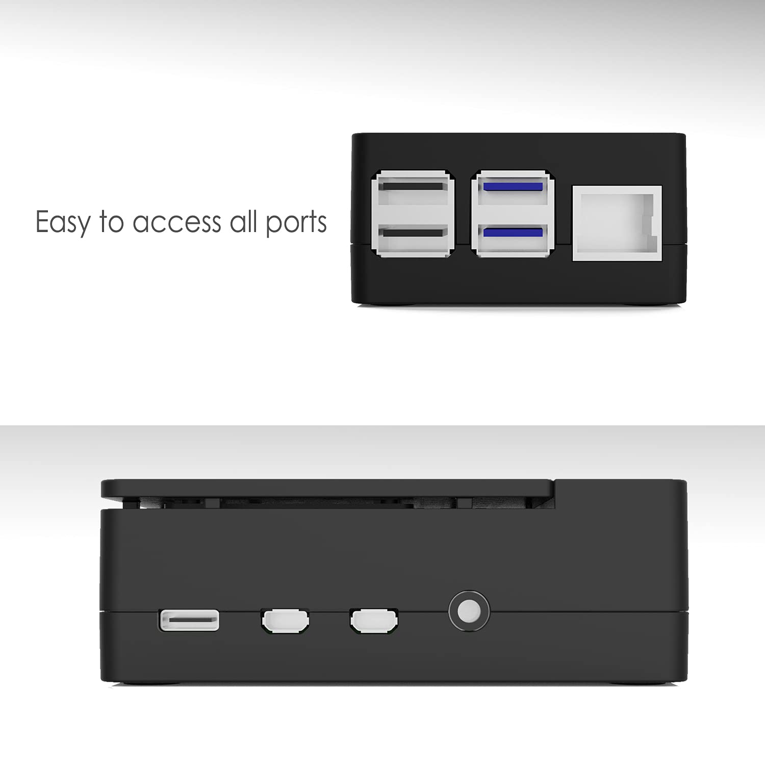 [20W 5V 4A] Raspberry Pi 4 Case, with iUniker 20W 5V 4A USB C Raspberry Pi 4 Power Supply with Switch Heatsink 40mm Cooling Fan for Pi 4 4 8gb/4gb/2gb