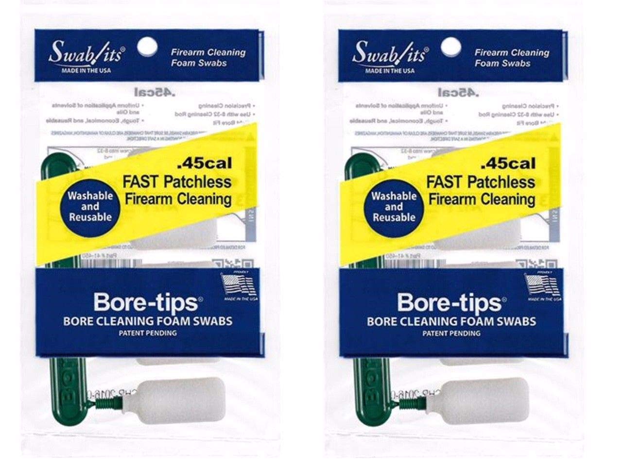.45cal Gun Cleaning Bore-tips® by Swab-its®: Barrel Cleaning Swabs