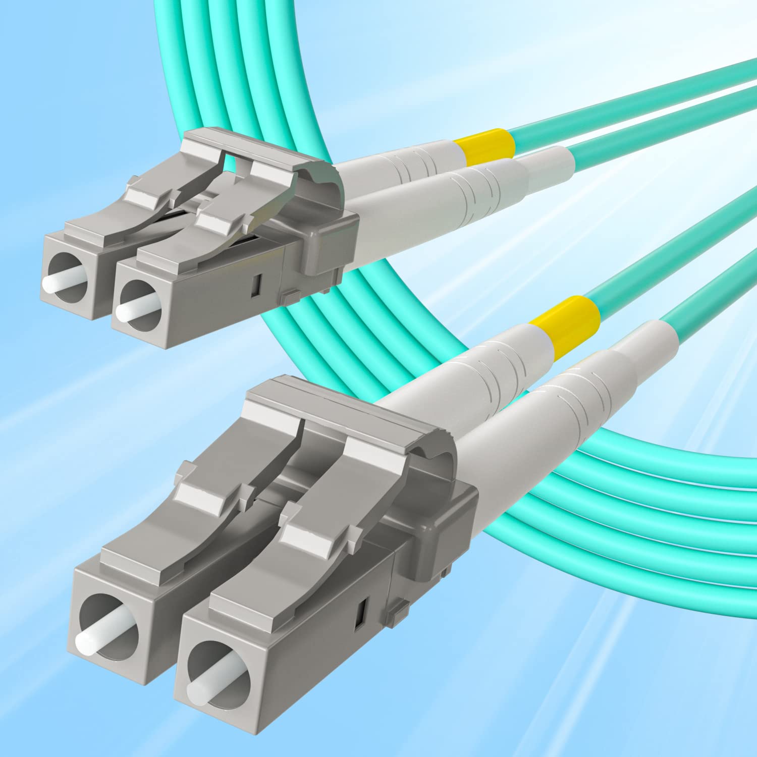 1.25G SFP 1000Base-SX Compatible with Cisco GLC-SX-MMD/GLC-SX-MM/SFP-GE-S & 1-Pack of 1-Meter OM3 LC to LC Fiber Patch Cable