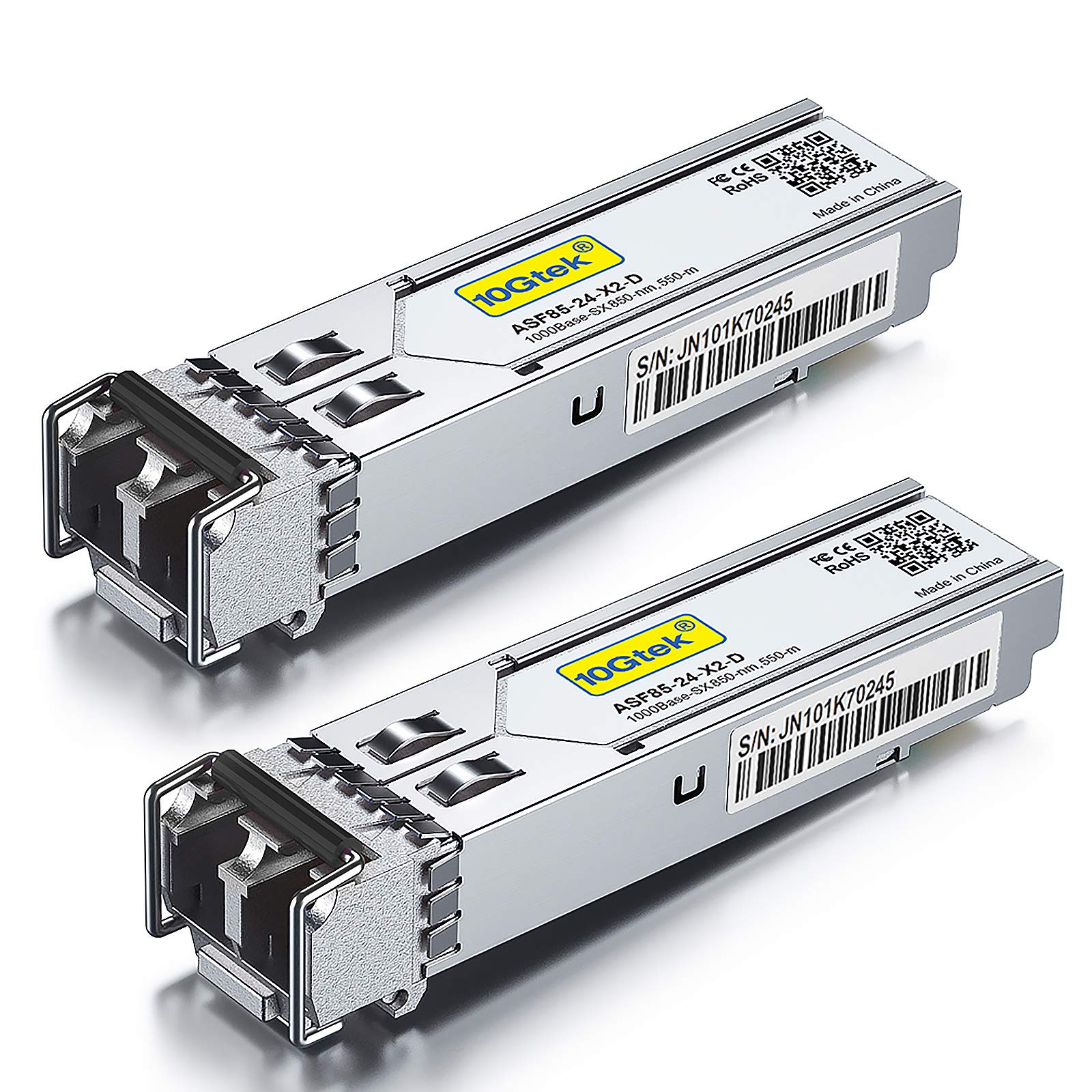 1.25G SFP 1000Base-SX Compatible with Cisco GLC-SX-MMD/GLC-SX-MM/SFP-GE-S & 1-Pack of 1-Meter OM3 LC to LC Fiber Patch Cable