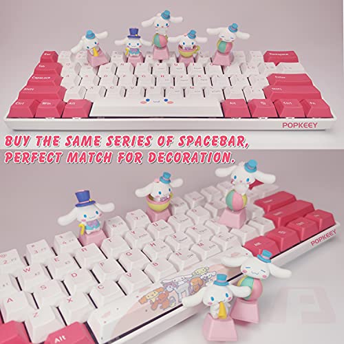 Custom Japanese Anime Keycaps,Compatible with Cherry MX Switches Mechanical Keyboard Pink PBT Keycap,Computer Gaming Keyboards Cute Key Caps,Artisan ESC OEM Profile R4 Key Cap (Step On The Ball)
