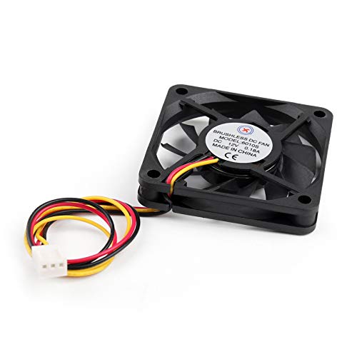 Areyourshop 1Pcs DC Brushless Cooling PC Computer Fan 12V 0.18A 6010s 60x60x10mm 3 Pin Wire Fan