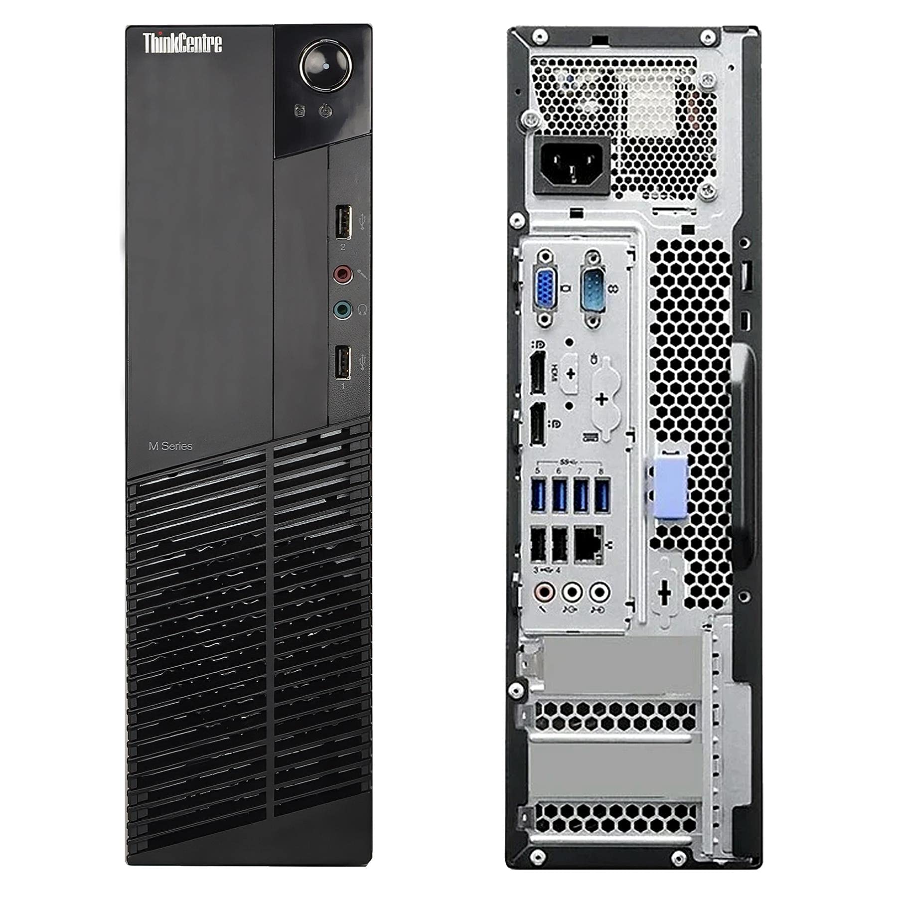 Lenovo ThinkCentre M93P Office Desktop Computer PC, Dual 20 Inch Monitor(HDMI), Intel Quad Core i5 4570 up to 3.60 GHz, 8GB RAM, 500GB HDD, KB, Mouse, WiFi, USB 3.0 Windows 10 Home 64-bit(Renewed)