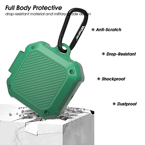 Winproo One-Piece Armor Cover Compatible Galaxy Buds 2 / Pro 2021 Galaxy Buds Live 2020 Case, Silicone Shock Resistant Samsung Earbuds Full Body Protective Case with Zipper Box and Keychain