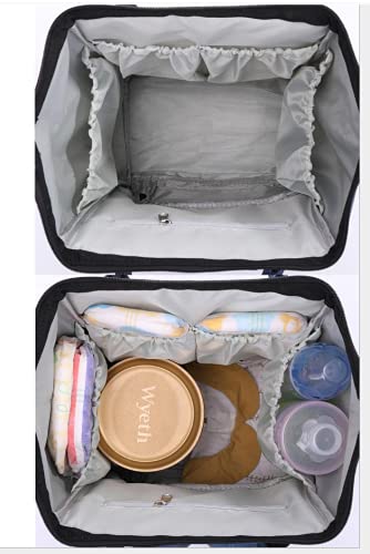 Diaper Bag Backpack, Japhet Multi-Function Waterproof Baby Bag for Boys Girls, Multifunctional Travel Diaper Backpack for Moms Dads, Large Capacity, Durable, Blue