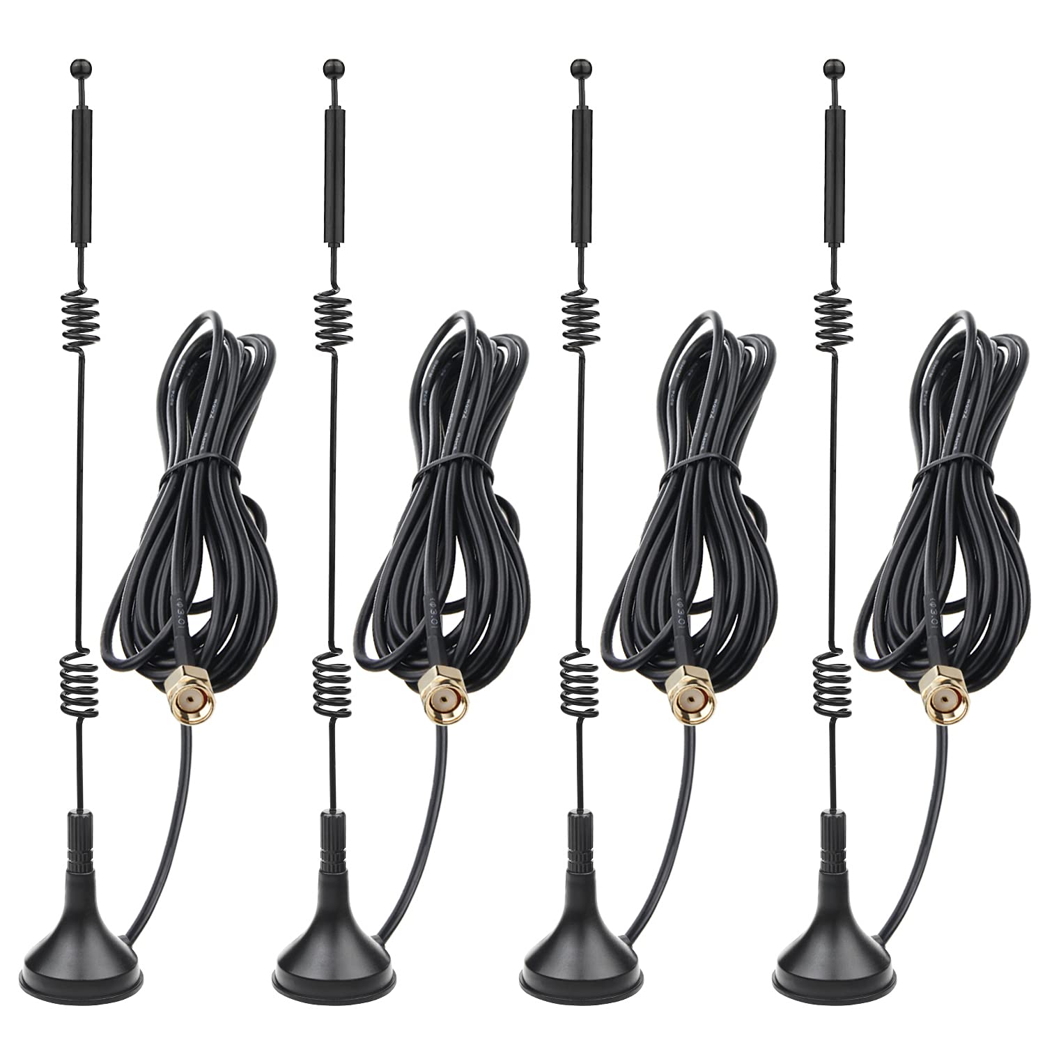 Tecreddy Wireless Camera Antenna WiFi Antenna 4-Pack Dual Band 2.4GHz 5GHz 5.8GHz 9dBi Magnetic Base MIMO RP-SMA Male Antenna for WiFi Router Wireless Network Card USB Adapter Security IP Camera