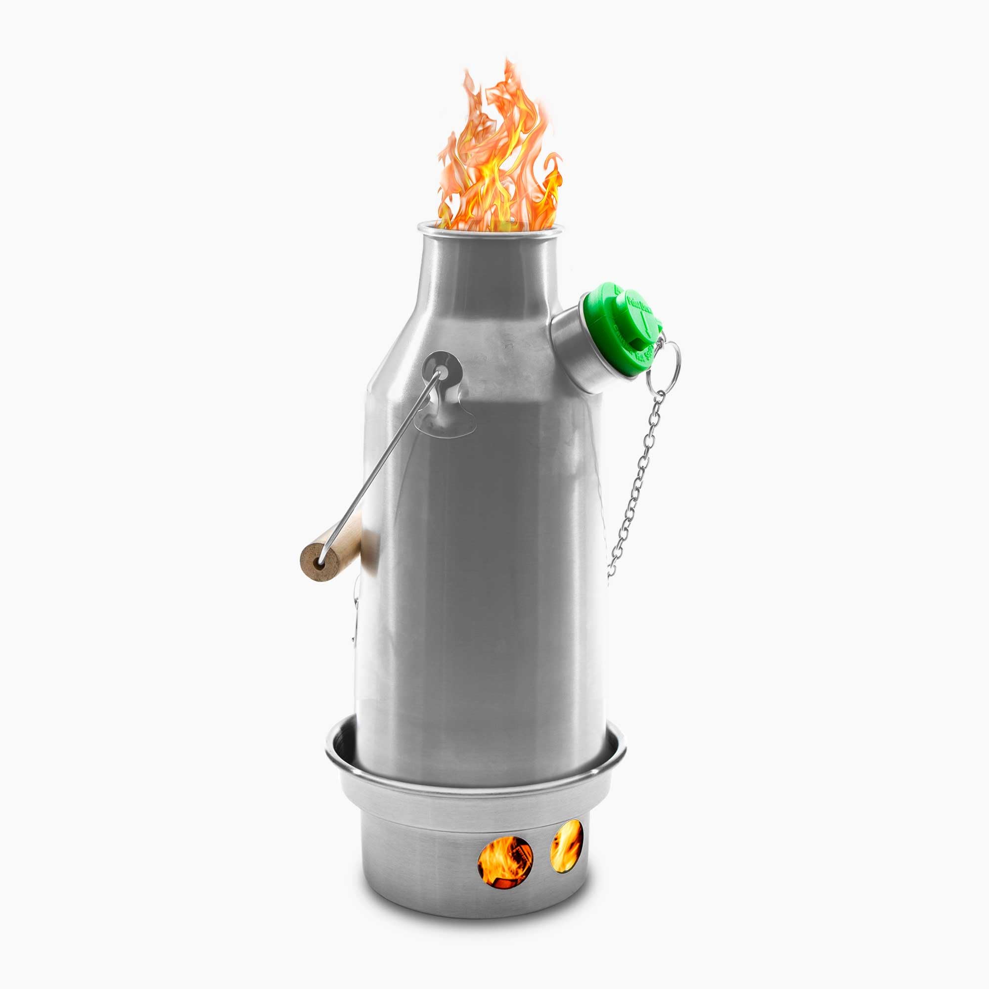 'Trekker' 0.6 liter Stainless Steel Kelly KettleÂŽ | Boil Water | Cook Fast | Survive Outdoors | Fuel with Wood | Works in Extreme Weather | For Camping, Picnics, Scouts, Power Outages