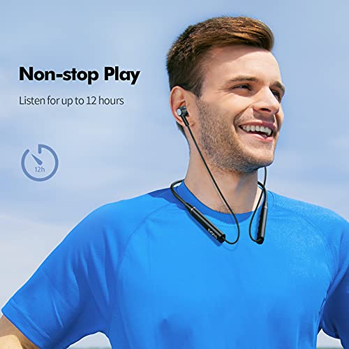 Bluetooth Earbuds, Doss Style N10 Bluetooth Neckband In-Ear Headphones with Clear Sound, 12H Playtime, IPX5 Sweatproof, Comfortable and Lightweight Wireless Earbuds for School, Indoor, Outdoor- Orange