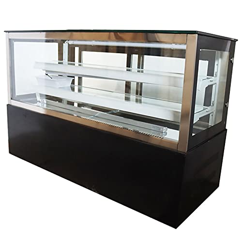 HayWHNKN 47inch Pastry Refrigerator Display Case Countertop with Humidification Function Bakery Display Case Cabinet Countertop Right Angle Back Door Three Layers 220V