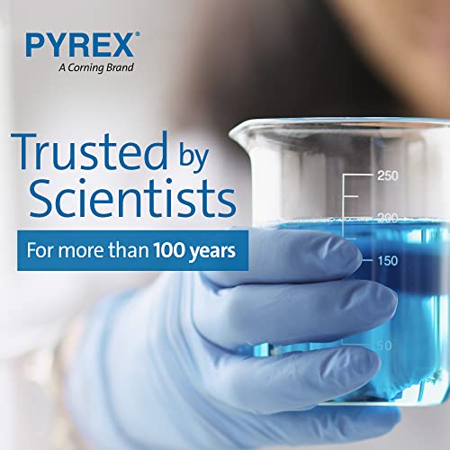 PYREX Griffin Borosilicate Glass Beaker - Low Form Graduated Measuring Beaker with Spout β Premium Scientific Glassware for Laboratories, Classrooms or Home Use - PYREX Chemistry Glassware, 1L, 2/Pk