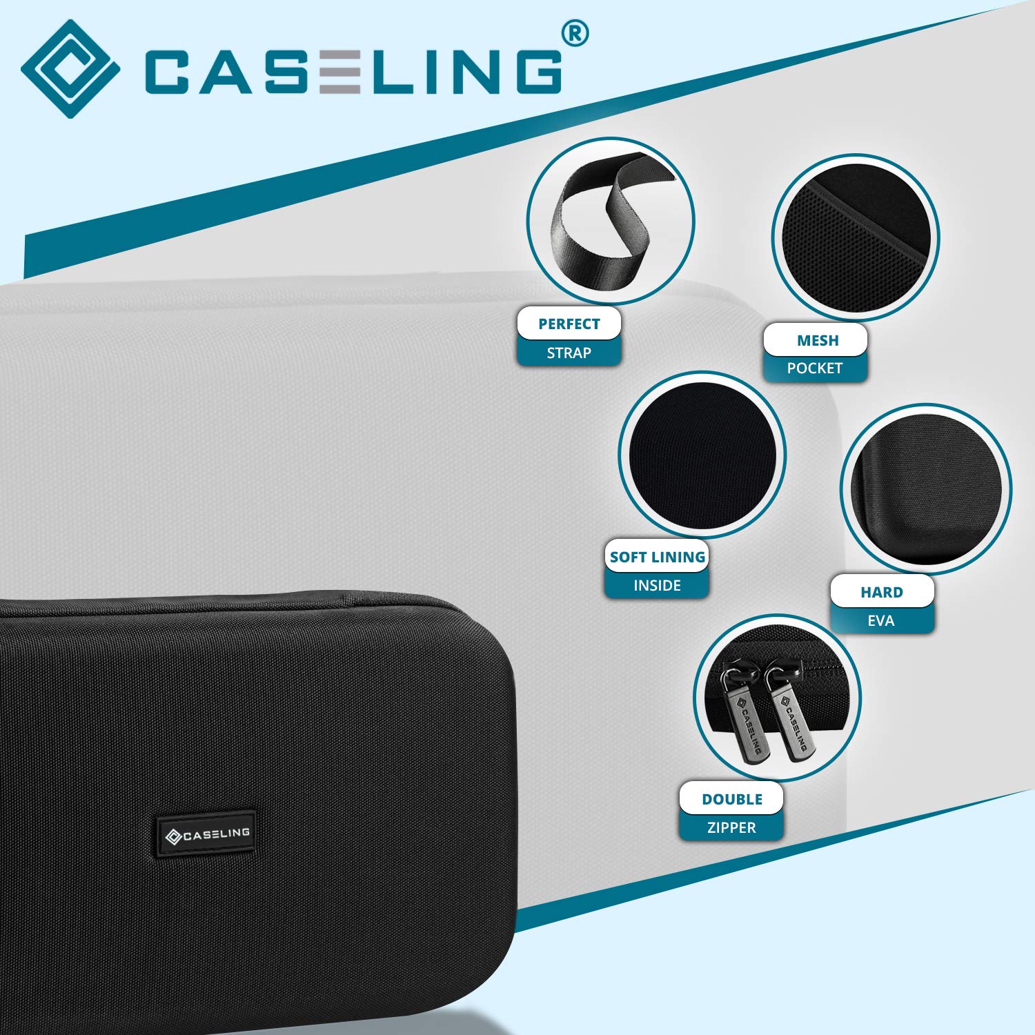 Caseling Hard Case fits SanDisk 250GB/500GB/1TB/2TB/4TB Extreme Portable SSD Carrying Travel Bag (Will not fit Sandisk Pro)