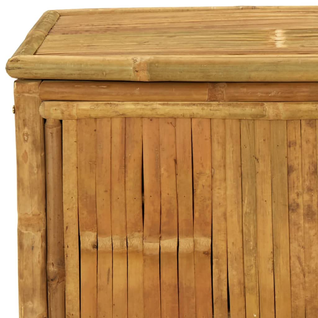 'vidaXL Farmhouse Style Bamboo Garden Storage Box - Versatile Outdoor Storage Bench with Ample Space and Weather Resistance., Brown, 319875