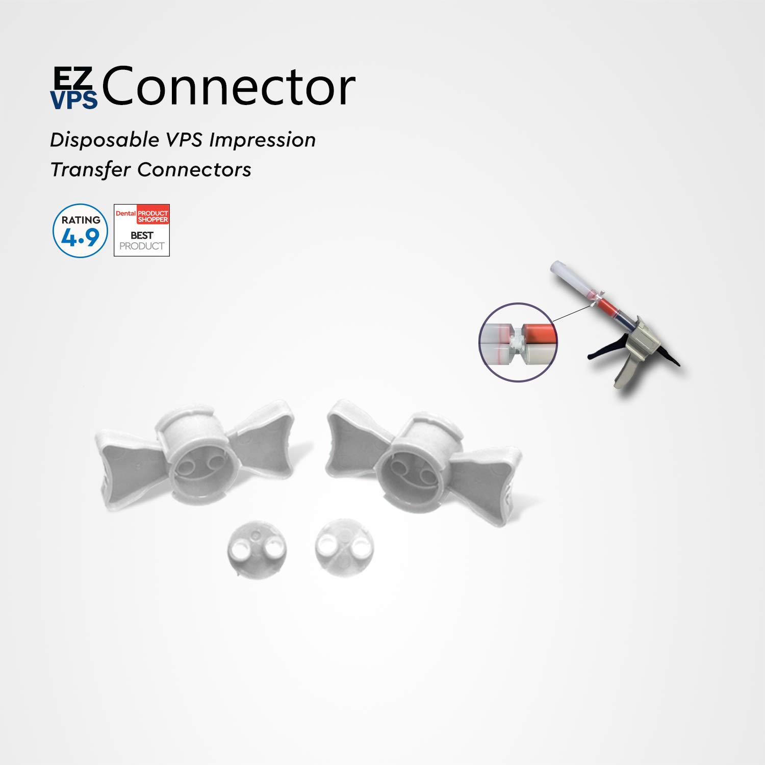 EZ VPS Connector 1:1 Ratio Dental Impression Material Transfer Connector (5 Ribbon Holders + 100 Transfer Connectors)