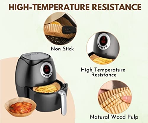(100 pcs) Air Fryer Liners 7.9 Inches Square, Disposable Parchment Paper Liners| Compatible with Cosori, Chefman, Ninja, etc.| Easy Cleanup| AirFryer Liner Baskets| Essential Air Fryer Accessories