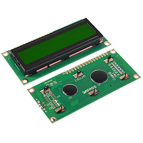 AITRIP 5 pcs HD44780 1602 LCD Display Module DC 5V 16x2 Character LCM Green Blacklight for Arduino Also Compatible with Raspberry Pi STM32 DIY Maker Project(Without Adapter Chip)