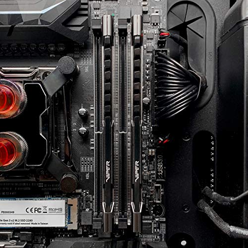 Patriot Viper Steel DDR4 RAM 16GB (2X8GB) 4400MHz CL19 UDIMM Desktop Gaming Memory Kit - PVS416G440C9K