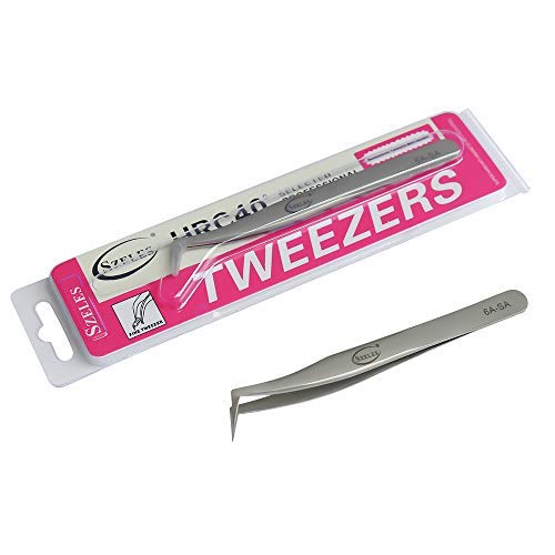 Szeles VETUS 6A-SA Volume Eyelash Extensions Tweezers 3D 6D Professional Curved Point Tweezers Stainless Steel Precision Tweezers SA Series