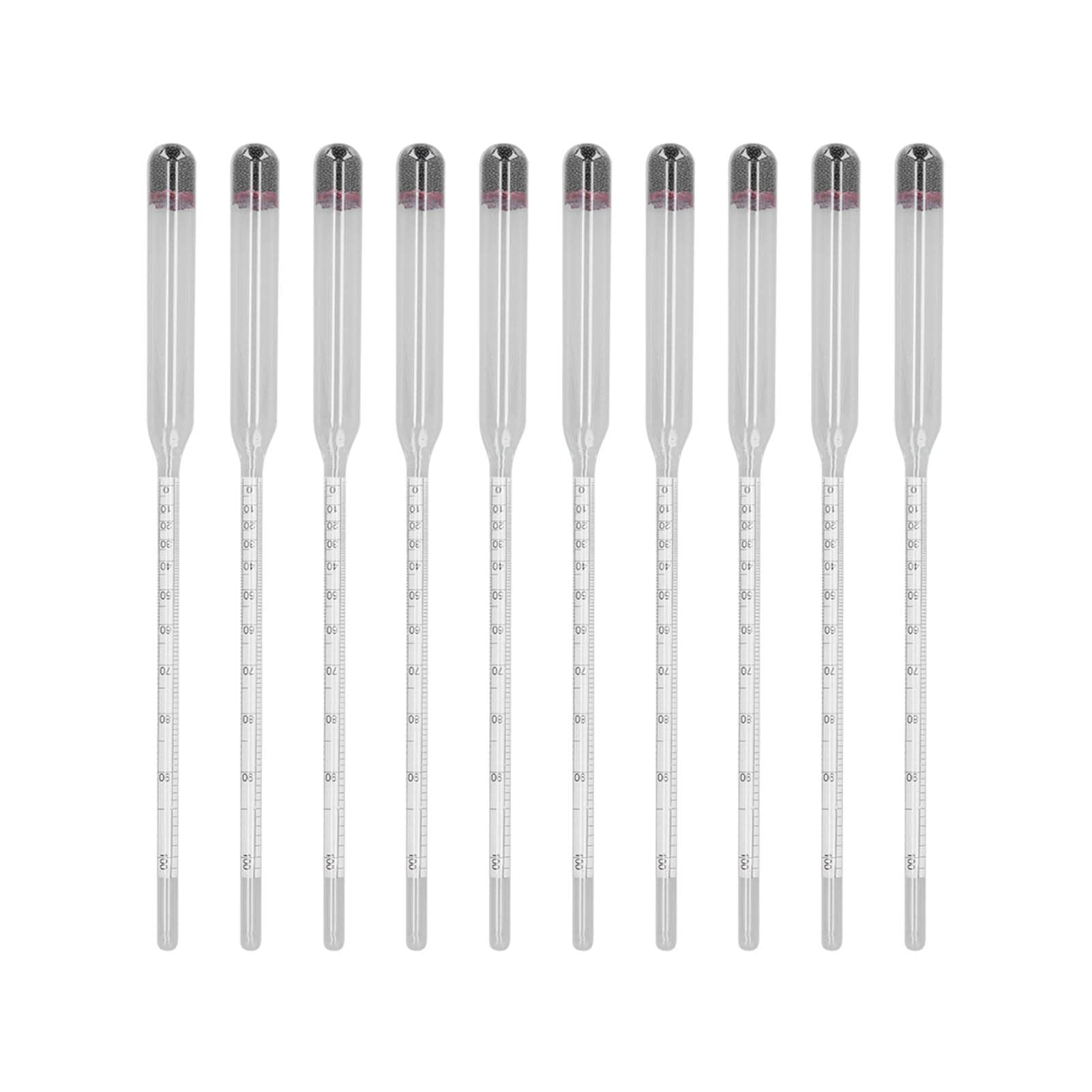 "10Pcs Home Brewing Kit - Hydrometer Glass Beer and Wine Tester Set with 0-100 Measuring Range - Perfect for Novice and Expert Brewers!"