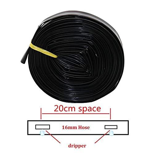 SLATIOM Agriculture Drip Irrigation Tape Greenhouse Watering System 16mm Drip Tape 10/15/20/30cm Space Soaker Hose (Color : 20cm Space, Size : 20m)