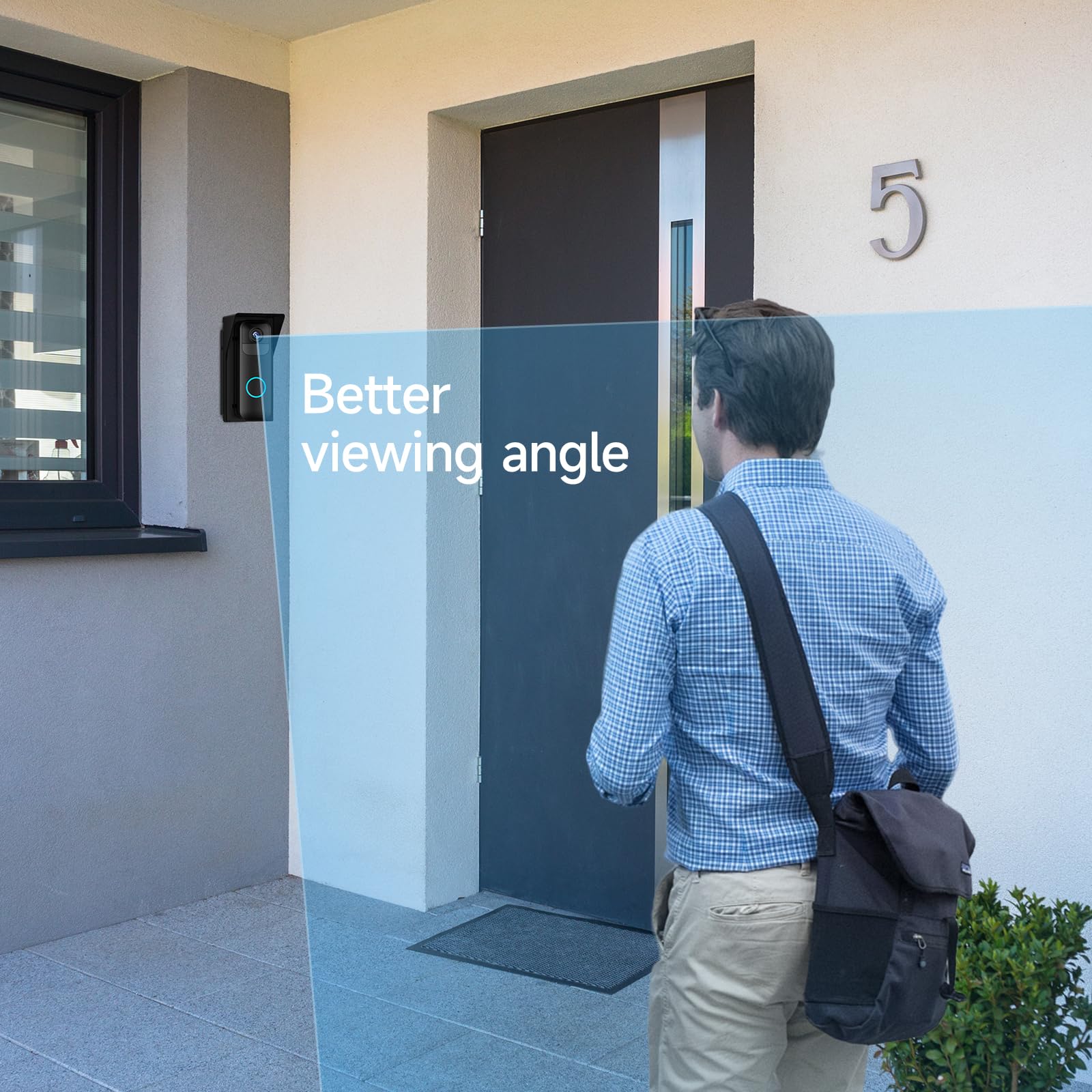 Ayotu Adjustable 30 to 60 Degree Doorbell Angle Mount Compatible with Blink Video Doorbell, Nest Doorbell (Wired), Video Doorbell Wired/Pro/Pro 2/4/3/3 Plus/2nd Gen (2020 Release)/2/1, Black