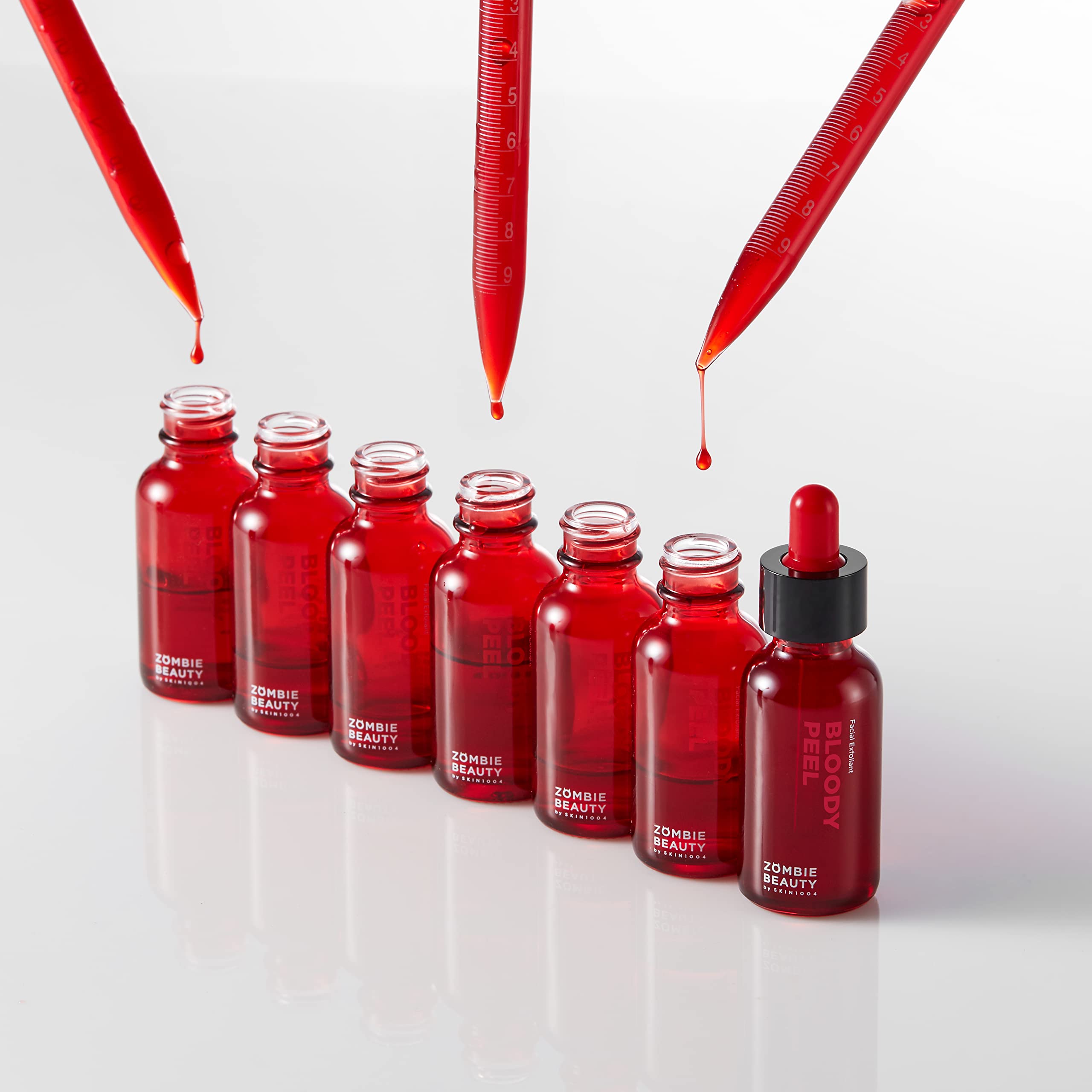 SKIN1004 Bloody Peel 1.01 fl.oz, 30ml AHA 17% Peeling Solution, Pulls off Dramatic Exfoliation Effect with Special Home-care