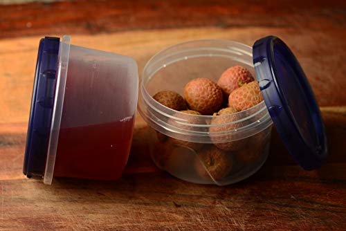 [5 PACK] 16 oz Twist Top Storage Deli Containers - Airtight Reusable Plastic Food Storage Canisters with Twist & Seal Lids, Leak-Proof - Meal Prep, Lunch, Togo, Stackable, BPA-Free Snack Containers