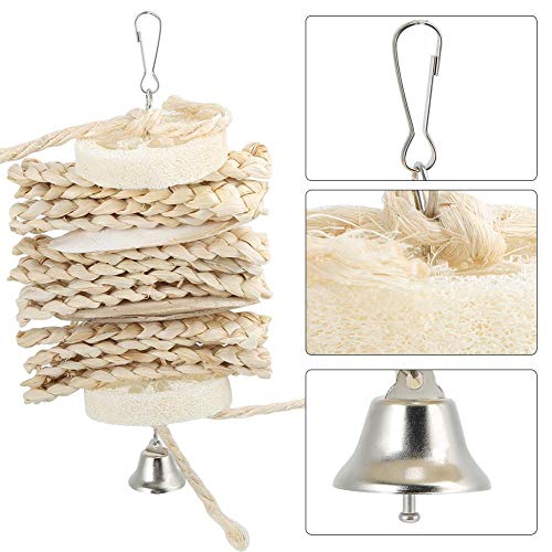 Valentine's Day Carnival Hanging Bird Toy, Bird Toy, Corn Husk Corn Natural for Bird Chew Toy