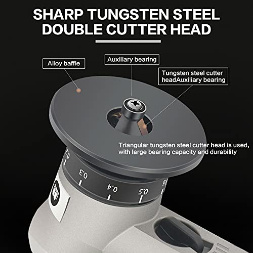 FOLCONROAD Pneumatic Mini Chamfering Machine, 45 Degree Beveling Metal Trimming Deburring Tool, Air-Powered Hand Held (Chamfering Machine+Inserts)