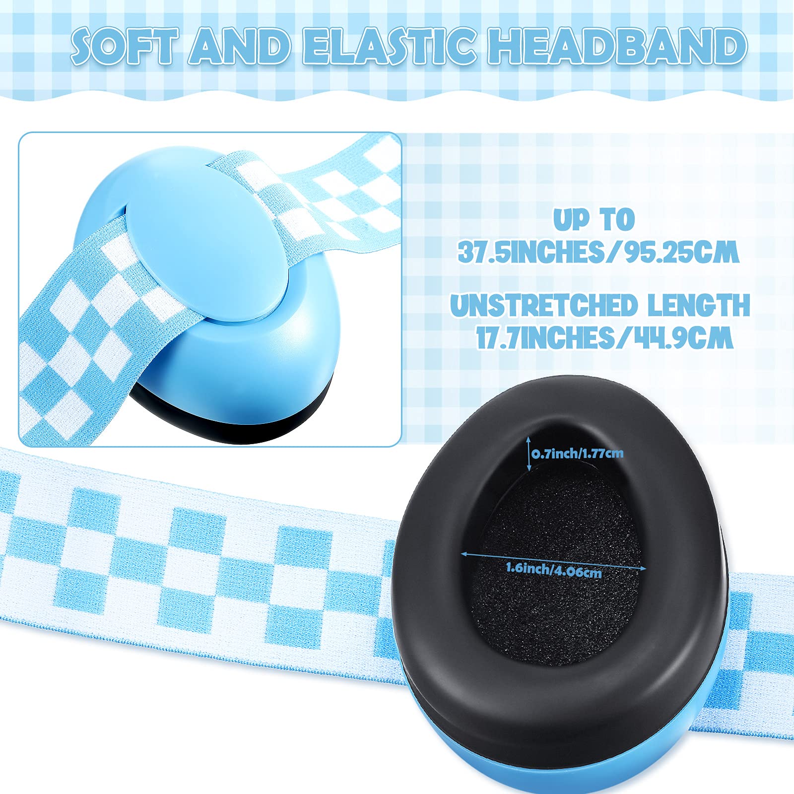 TOODOO Baby Ear Protection Noise Cancelling Ear Muffs Toddler Headphone with Adjustable Elastic Headband for Baby 3-36 Month