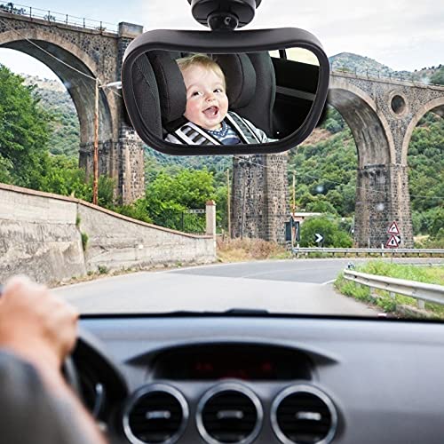 Baby Car Mirror for Rear View Shatterproof Baby Backseat Mirror with Suction Cup 360¡ã Adjustable Safety Car Seat Mirror for Back Seat Rear Facing Infant Clear Wide Vision Rear Facing Car Seat Mirror
