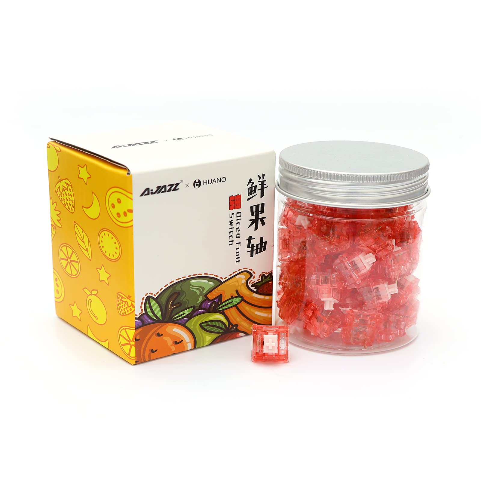 EPOMAKER Ajazz Diced Fruit Peach Switch, Linear, 45+1 Pieces for Mechanical Keyboard Replacement(Ajazz Peach Switch)