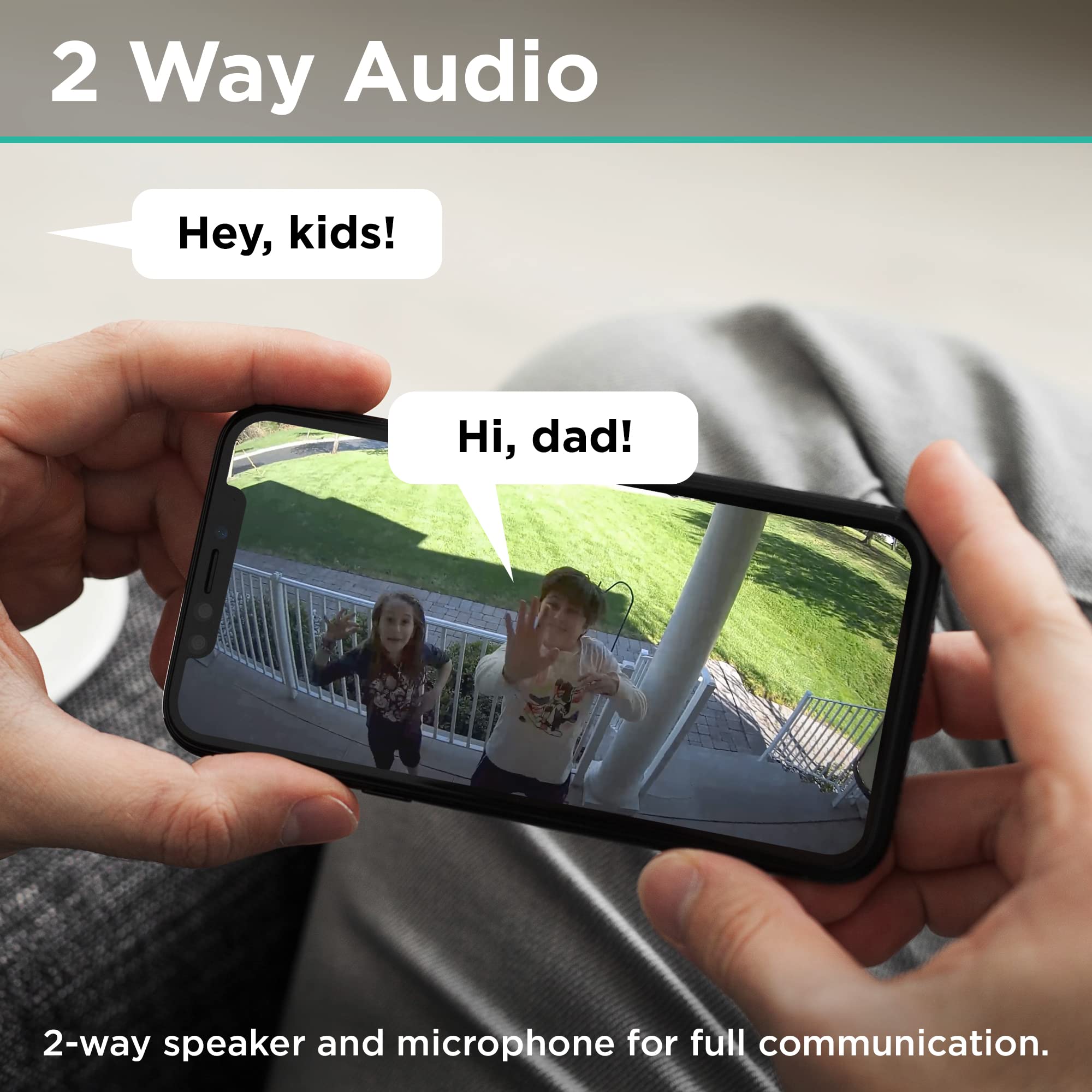 iHome ROTO Smart Outdoor WiFi Auto-Tracking Security Camera, IP65 Weatherproof Camera with 2-Way Audio, Night Vision, and Motion Alerts, 1080p HD
