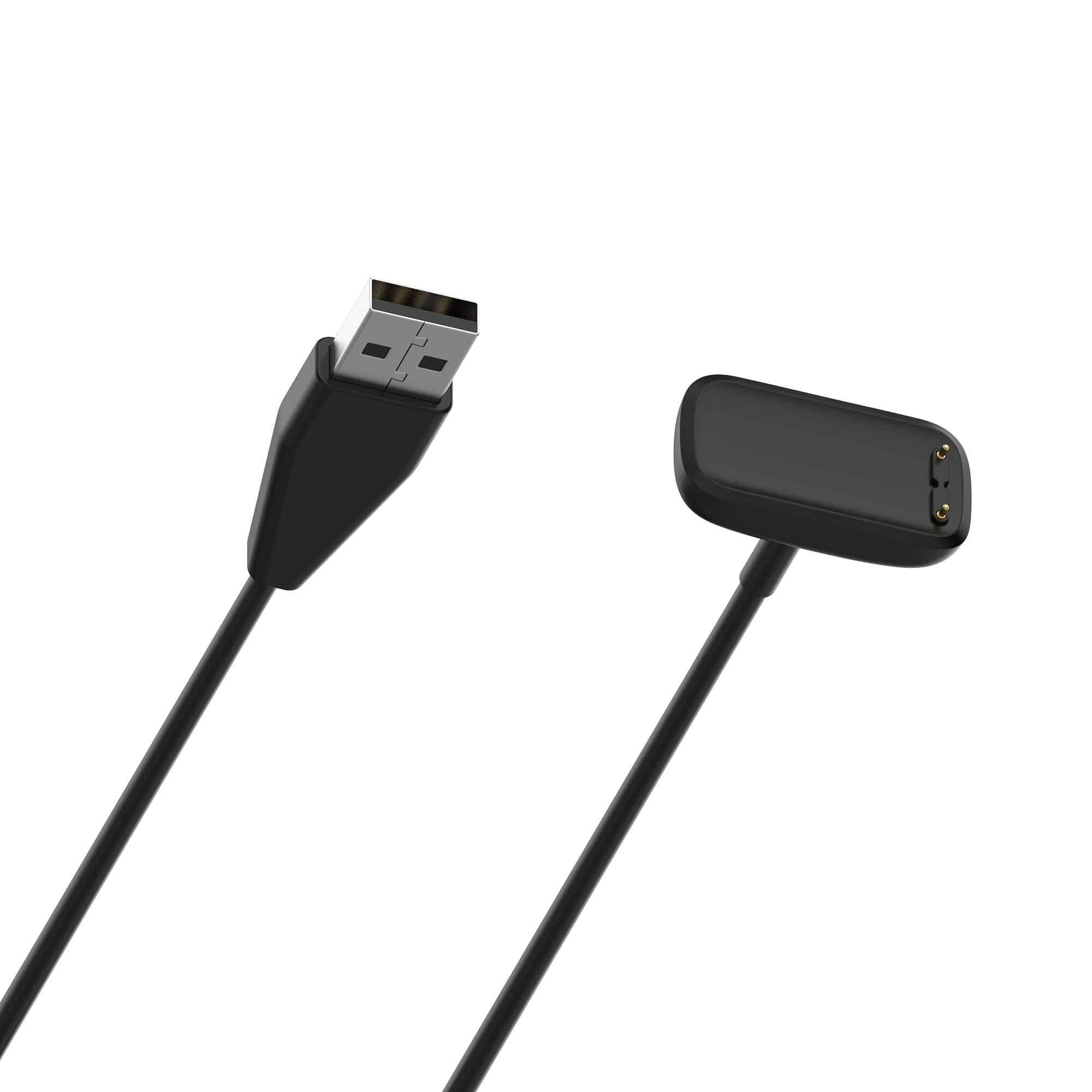 Threeeggs for Fitbit Charge 5 Charger with Reset Button, USB Charging Cable for Charge 5, Charge 6 & Fitbit Luxe (2-Pack, 3.3ft & 1.6ft)