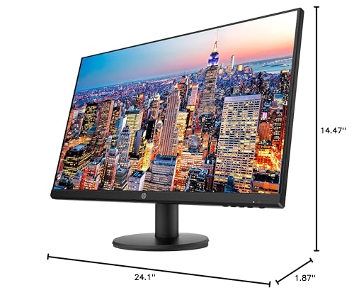 HP P27v G4 27 Inch 1920 x 1080 Full HD IPS LED-Backlit LCD Monitor Bundle with HDMI, VGA, Gel Mouse Pad, and MK270 Wireless Keyboard and Mouse Combo