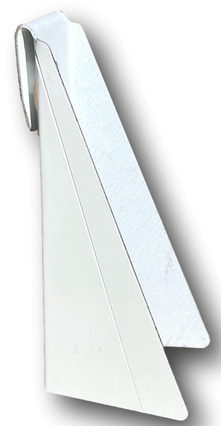 (10 Pack) K-TEC White Aluminum Gutter Wedge for 5 Inch K-Style Gutters- Use to Level Your Rain Gutters When Fascia is at an Angle for 3/12 Through 5/12 Roof Pitch. Larger Wedges Available from K-TEC