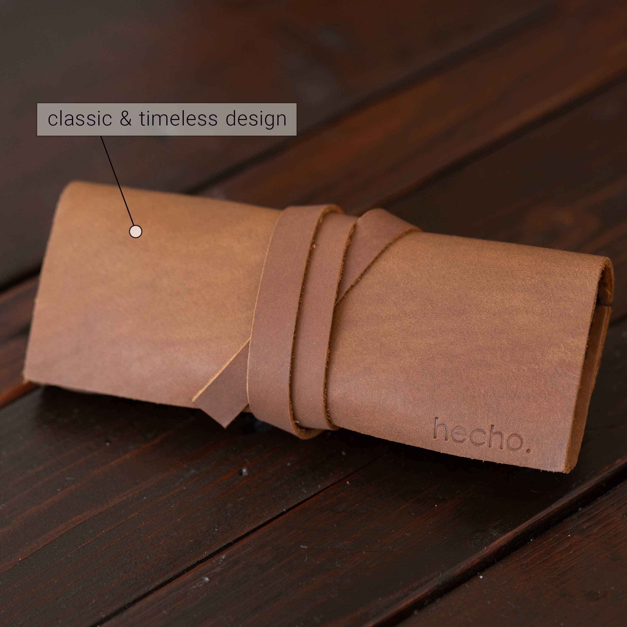 ‘Pablo’ Leather Glasses Case — Handmade, Luxury Soft & Expertly Crafted Eyeglass Case for Protecting Reading Glasses & Sunglasses — Full Grain Beautifully Stitched Fair Trade Genuine Leather — Brown