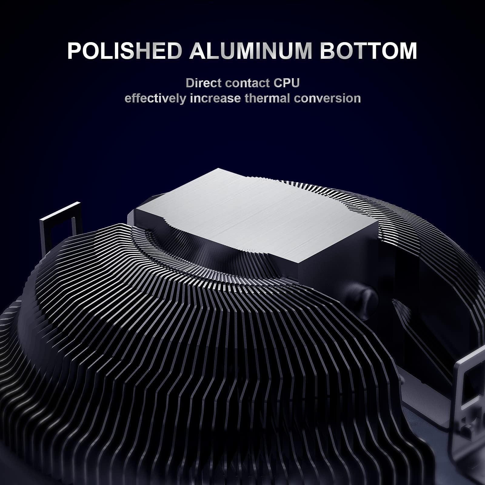 CPU Cooler, SYY 120MM RGB CPU Fan with 16.8 Million Colors 15 Addressable LED, Hydraulic Bearing, Quiet PC Cooler for Intel AMD Universal Socket
