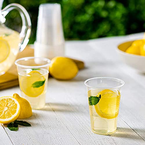 [500 Pack - 9 oz.] Clear Disposable Plastic Cups - Cold Party Drinking Cups