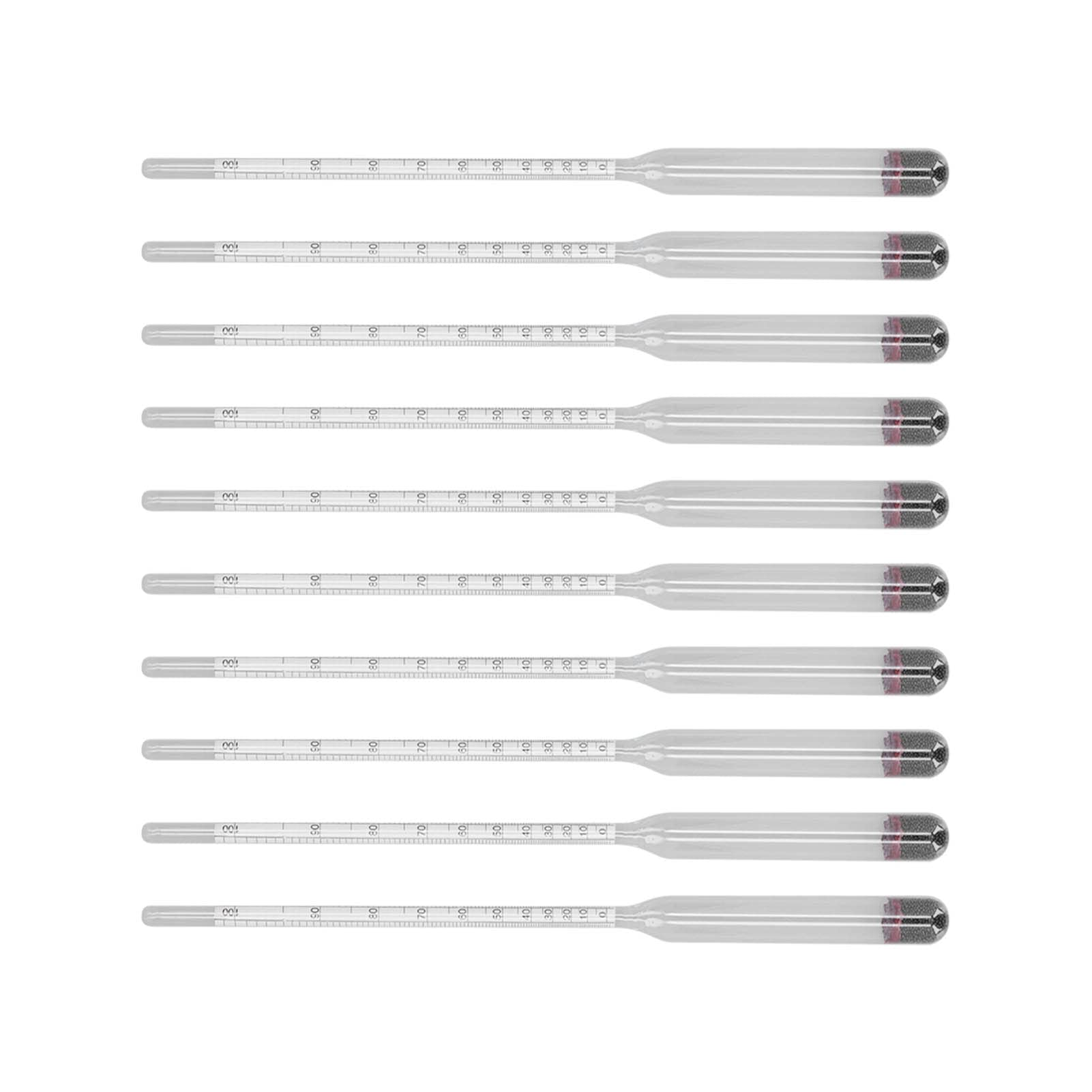 "10Pcs Home Brewing Kit - Hydrometer Glass Beer and Wine Tester Set with 0-100 Measuring Range - Perfect for Novice and Expert Brewers!"