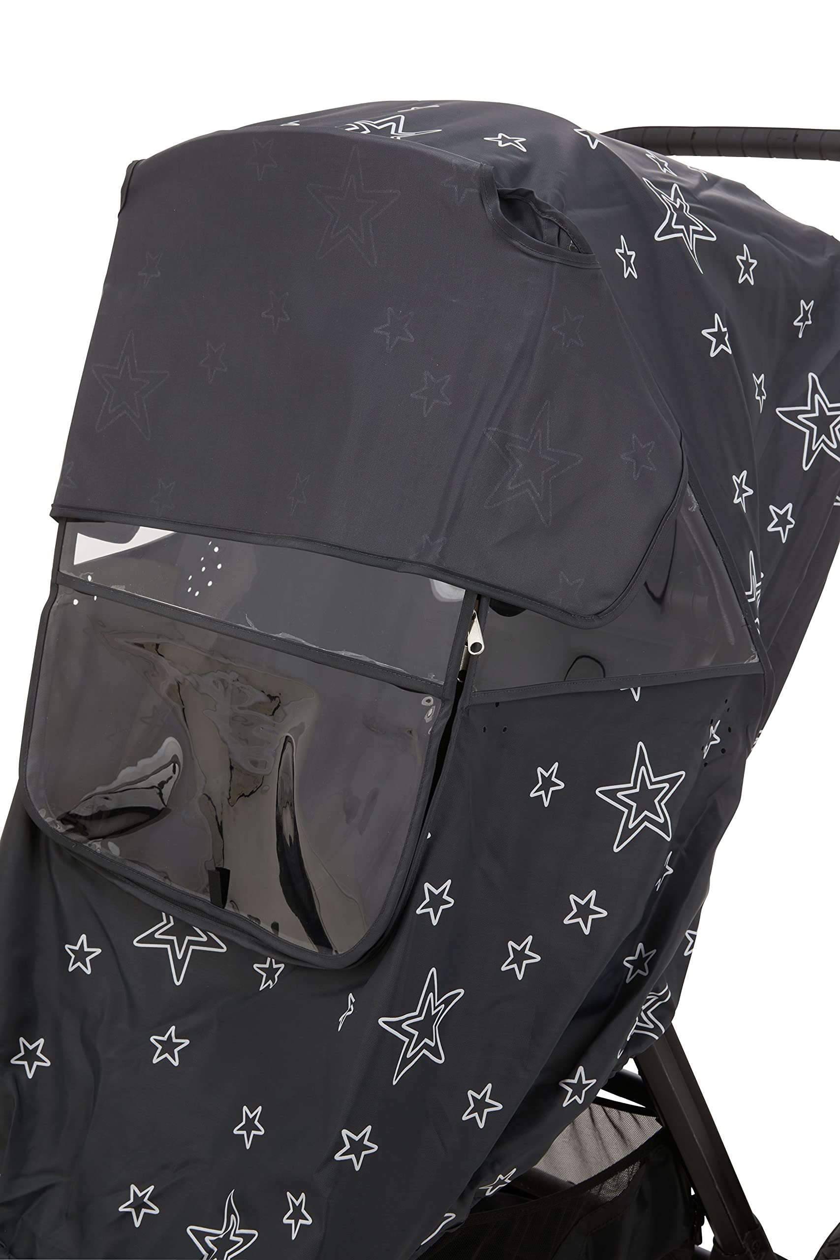 First Essentials Stroller Rain Cover Universal, Baby Travel Weather Shield, Windproof Waterproof, Protect from Dust Snow (Gray)