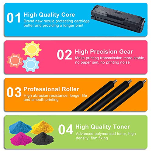 (6-Pack,Black) Compatible 111S 111L MLT-D111L MLT-D111S Toner Cartridge MLTD111S Used for Samsung Xpress Xpress SL-M2020 M2020W M2022 M2022W M2026 M2070FW M2070 Printer, by 4Benefit