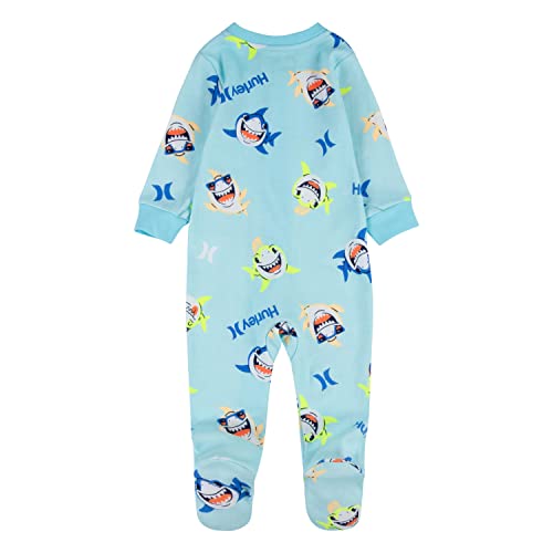 Hurley Baby Footed Coverall, Copa/Lil Shark, 3M