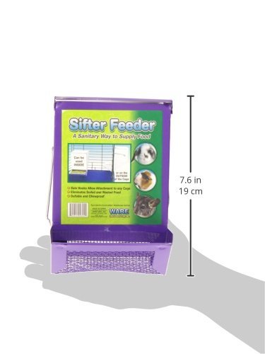 (2 Pack) Ware Manufacturing 5-Inch Sifter Pet Feeder with Lid (Assorted Colors)