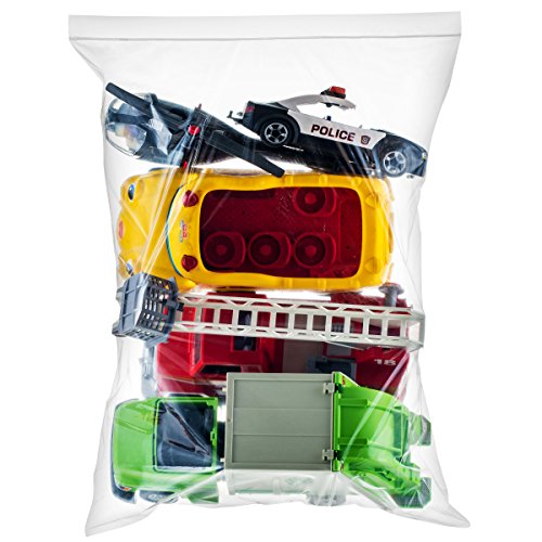 [ 20 Count ] Regular Roaster Storage Bag 16" x 18", 3.5 Gallon Large & Strong Clear - Zipper Top - Bags