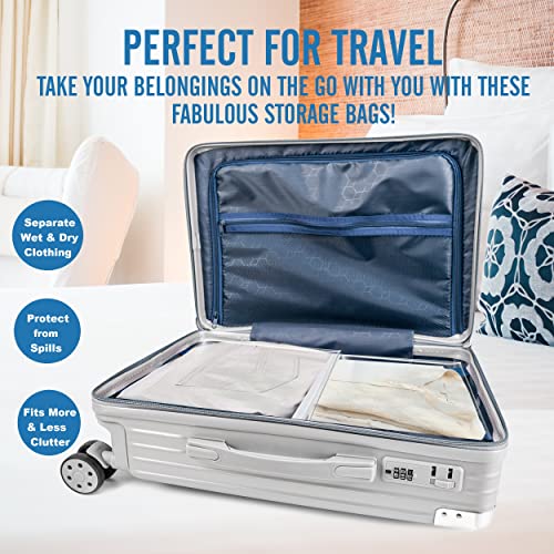[ 30 COUNT ] Extra Large Reclosable Bags, 5 Gallon Jumbo Size 18" x 24" Strong Clear Big Storage Bags -2 MILL THICK -For Food Prep, Moving, Travel, & Organization