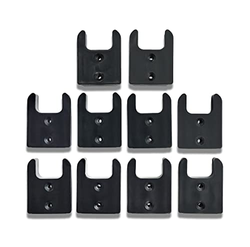 (10 Pack) Tool Holders / Mounts for Milwaukee M18 Tools - Commander Tool & Garage Organization (Black)