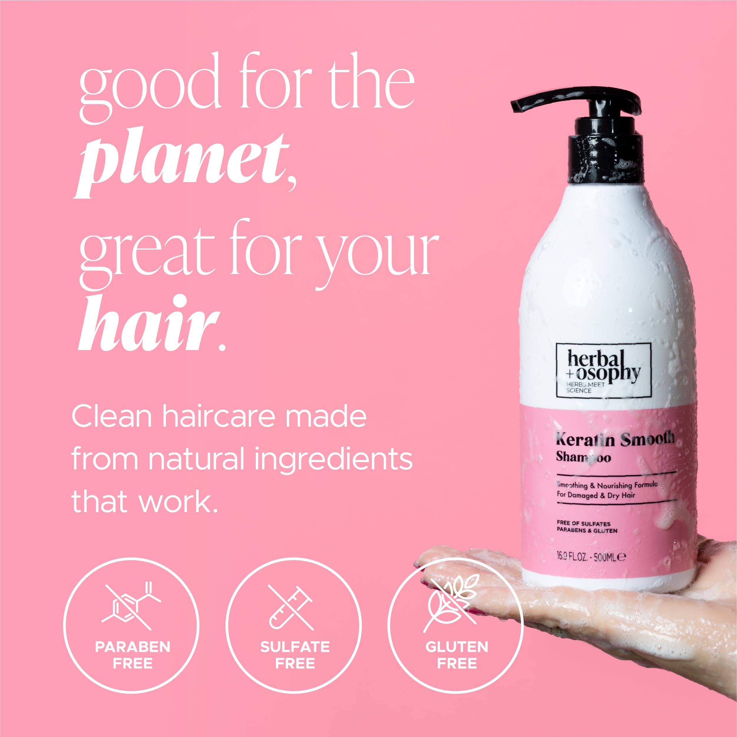 Herbalosophy Keratin Smooth Shampoo 16.9 Fl.Oz